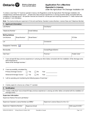 Fillable Online Application To Upgrade a Machine Operator's Licence Fax ...