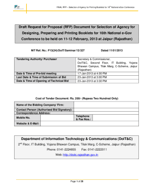 Fillable Online risl rajasthan gov Request for Proposal RFP Fax Email Print - pdfFiller