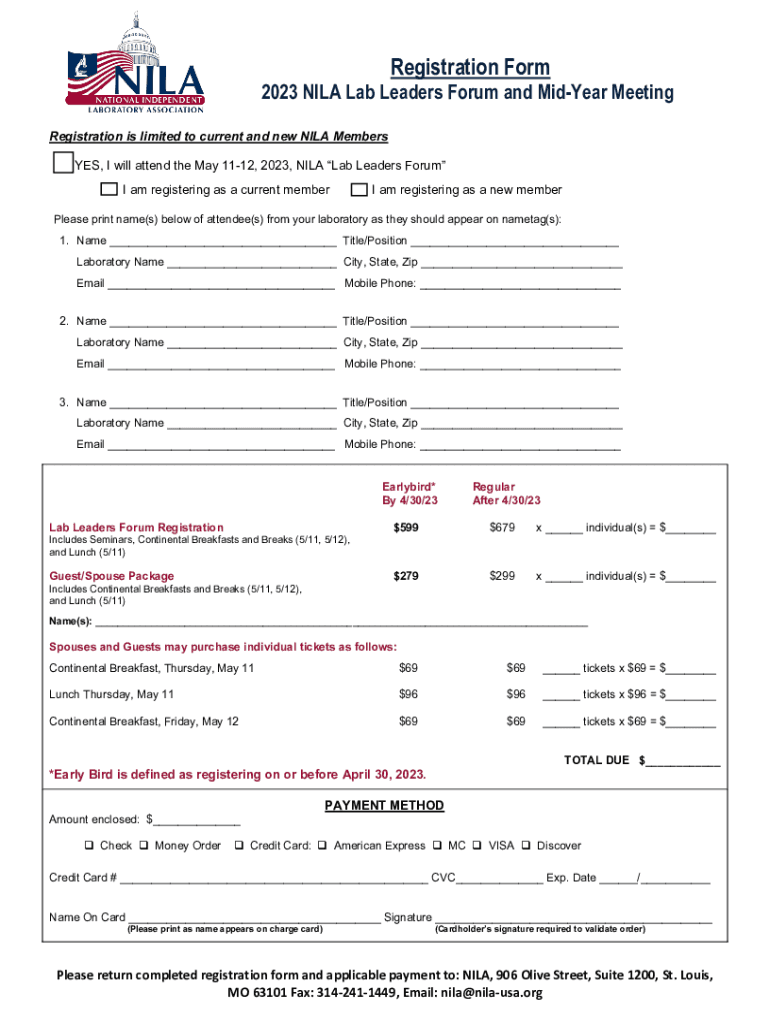 Fillable Online 2023 NLC Registration - Future Business Leaders of ...