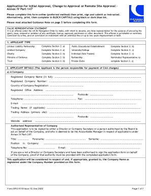 Fillable Online Form 547 Application for a Part 147 Maintenance ...