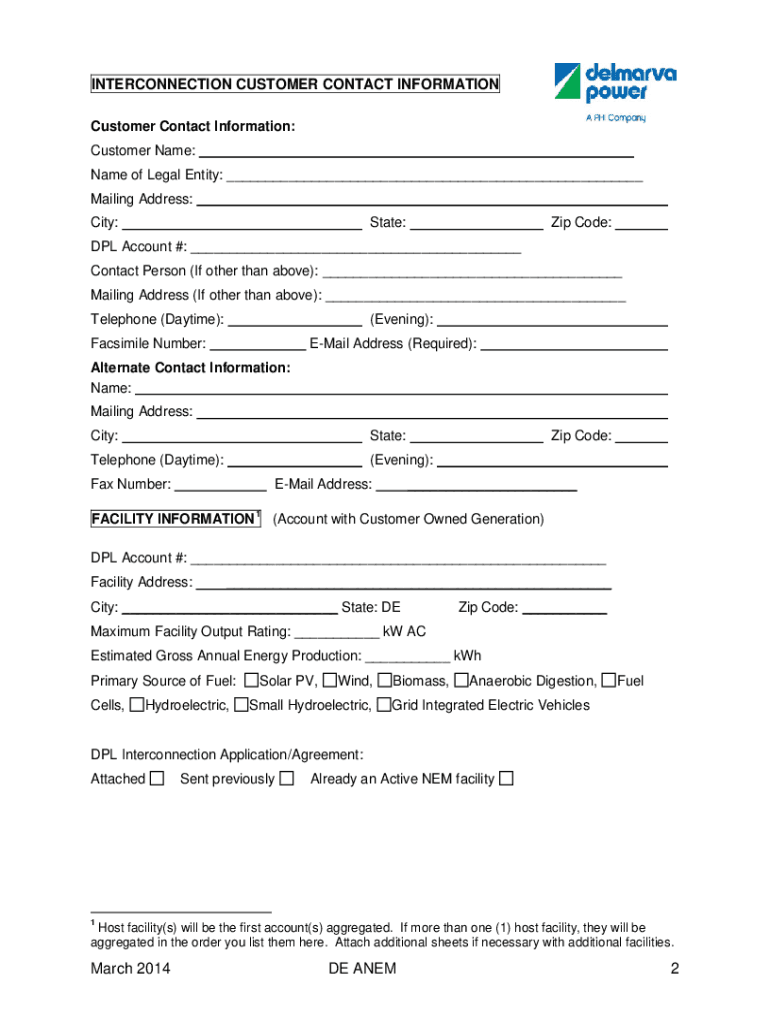 Fillable Online Net Energy Metering and Small Generator Interconnection ... Fax Email Print ...