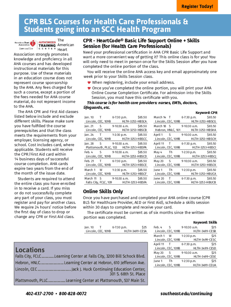 Fillable Online Basic Life Support (BLS) Certificate CourseFirst Aid 4U ...
