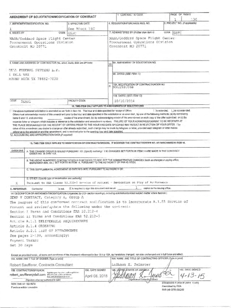 Fillable Online NASA SEWP Contract Holders - Dell Federal Systems, L.P ...