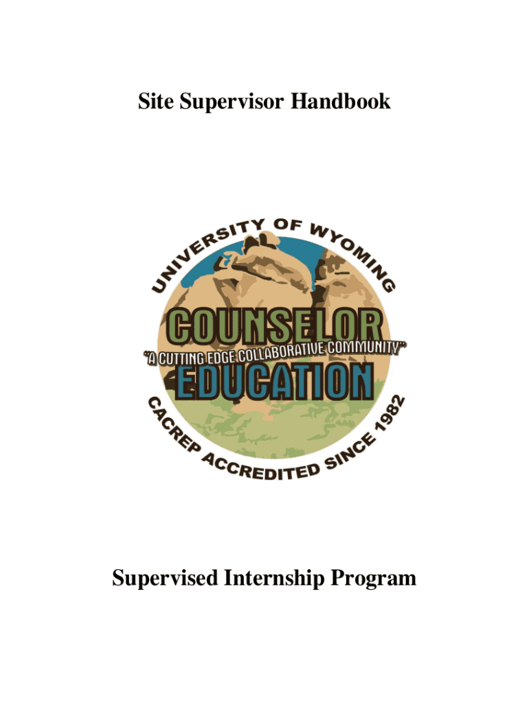 Fillable Online Site Supervisor Handbook Supervised Internship Program ...