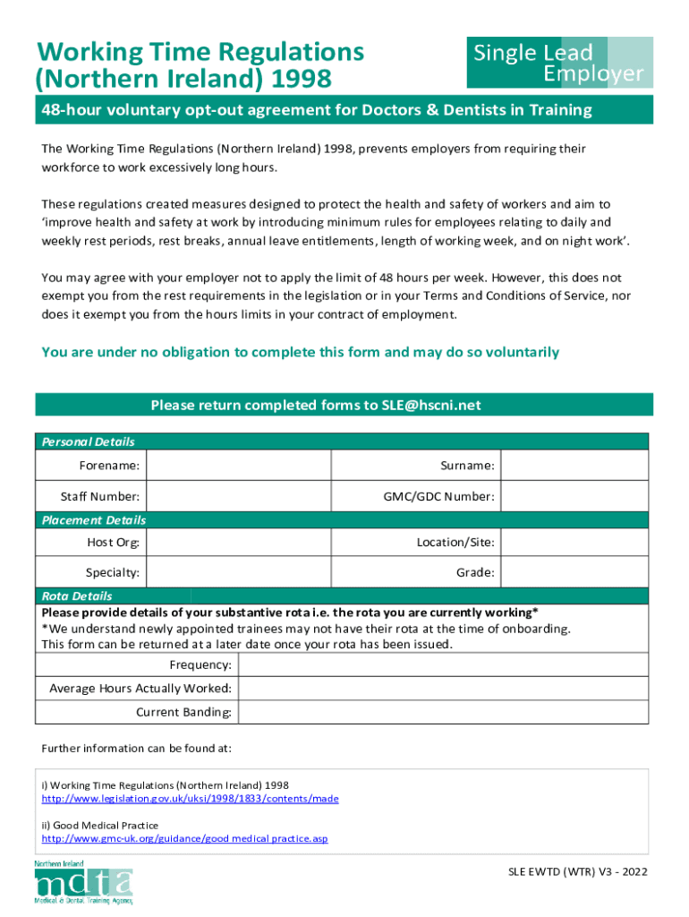 Fillable Online EWTD Opt-Out Form Fax Email Print - pdfFiller