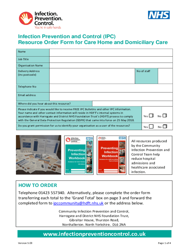 Fillable Online Forms & Checklists for Infection Prevention, Volume 1 ...