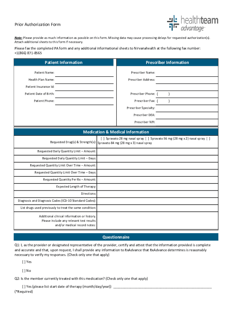 Fillable Online Spravato 28 mg nasal spray Spravato 56 mg (28 mg x 2) nasal spray Fax Email ...