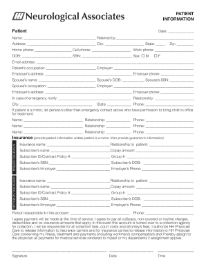 Fillable Online PATIENT INFORMATION REGISTRATION FORM Your ... Fax Email Print - pdfFiller