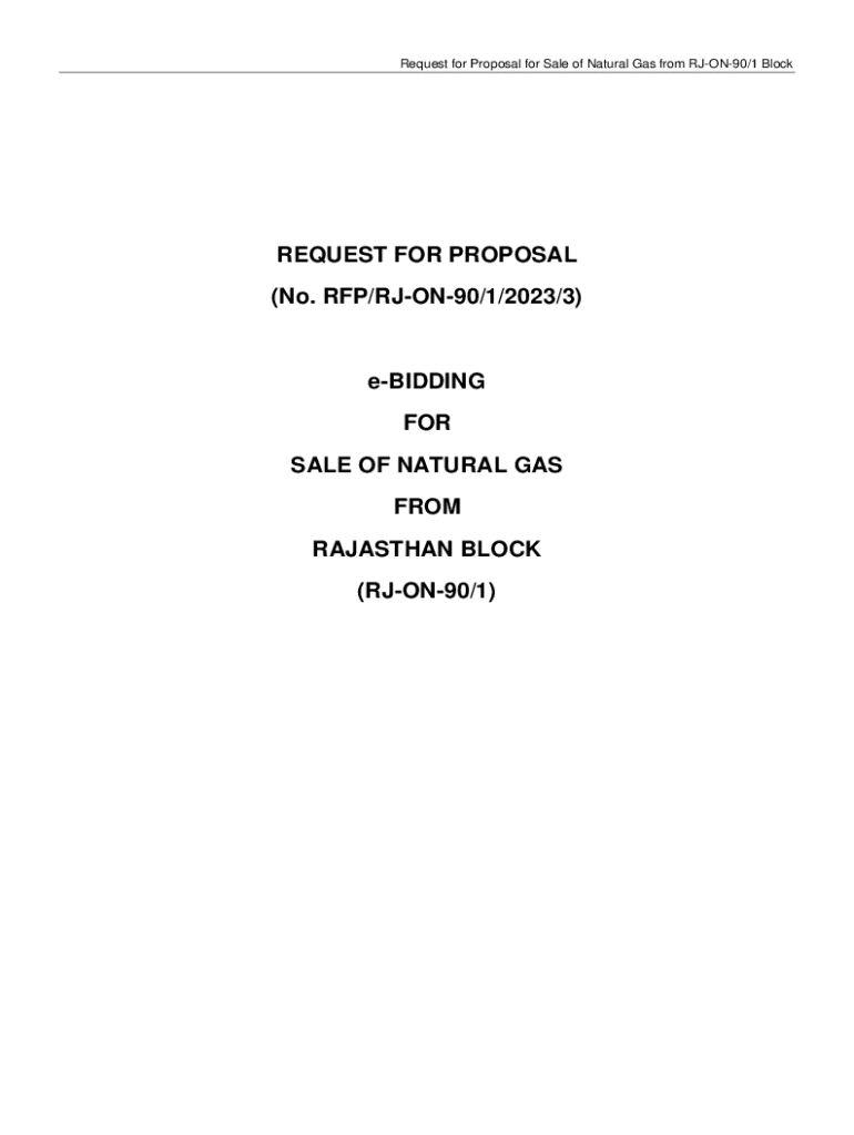 Fillable Online Vendor Request for Proposal for Natural Gas Supply Fax ...