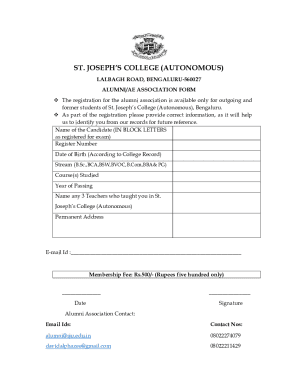 Fillable Online Alumni/AE Association Form Fax Email Print - pdfFiller