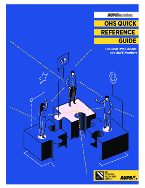 Fillable Online OHS QUICK REFERENCE GUIDE Fax Email Print - pdfFiller