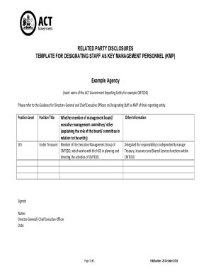 Fillable Online TF 501 - Template Form for Designating Staff as KMP Fax ...