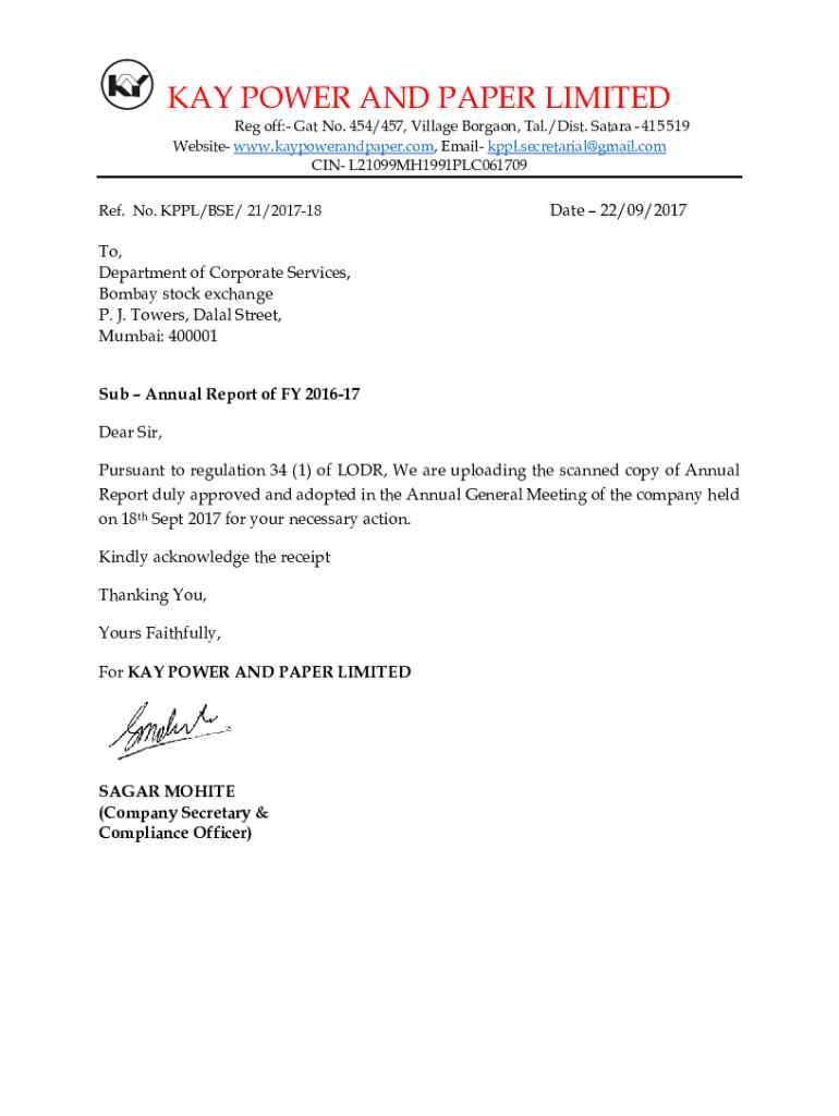 Fillable Online (KY KAY POWER AND PAPER LIMITED Fax Email Print - pdfFiller