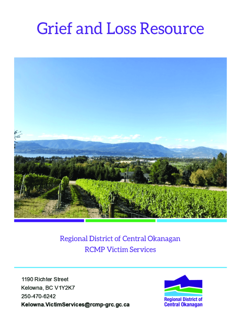 Fillable Online Kelowna RCMP Victim Services Unit 'calm that comes to ...