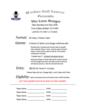 Fillable Online How to Play the Lone Ranger Golf Format Fax Email Print ...