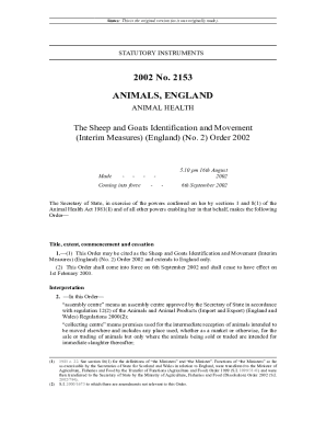 Fillable Online The Sheep and Goats Identification and Movement ...