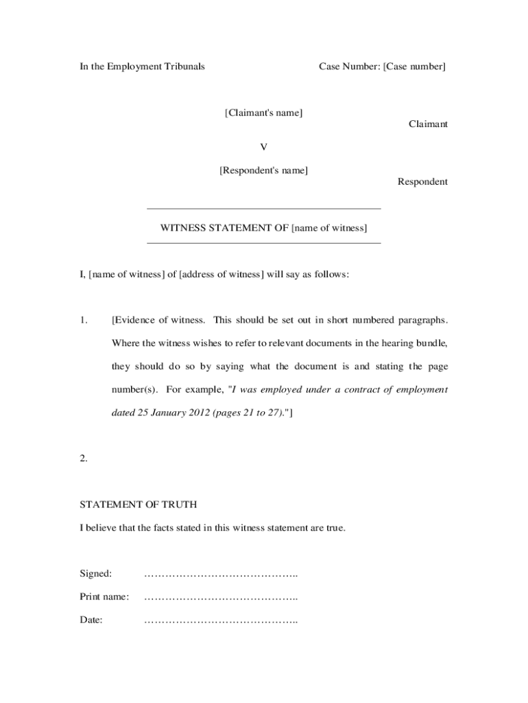 Fillable Online witness statement verifying a winding-up petition ...