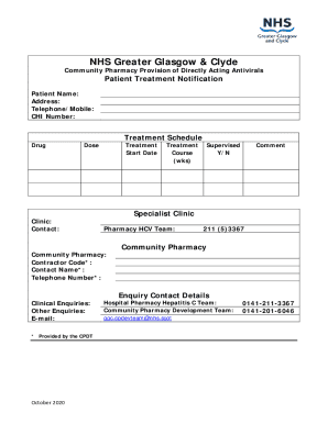 Fillable Online Patient Notification Form DAA Fax Email Print - pdfFiller