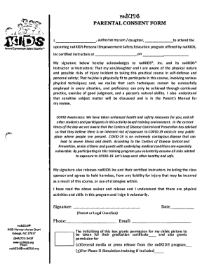 Fillable Online radKIDS Parental Consent Form Fax Email Print - pdfFiller