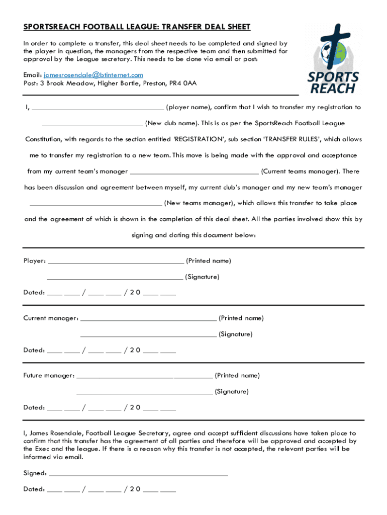 Fillable Online Explained: What is the Premier League transfer deal ...