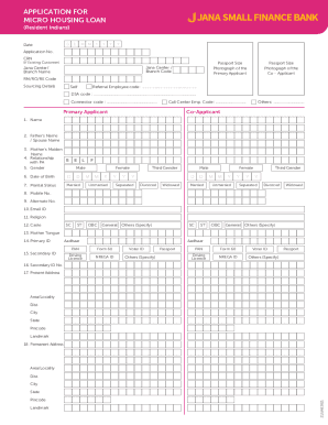 Fillable Online Micro Housing Loan Application Form Fax Email Print ...