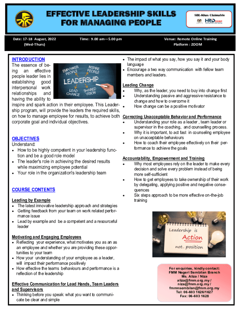 Fillable Online Mastering People Management Skills: The Key to Success ...