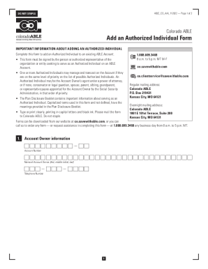 Fillable Online ACCESS INFORMATION AUTHORIZED USER FORM Fax Email Print ...