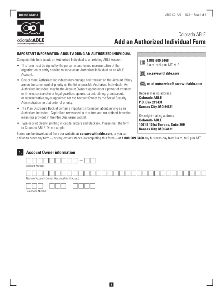 Fillable Online ACCESS INFORMATION AUTHORIZED USER FORM Fax Email Print ...