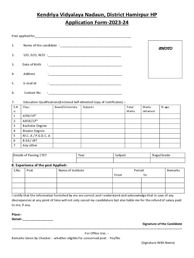 Fillable Online Application Form Contatual 2023-24.pdf Fax Email Print ...