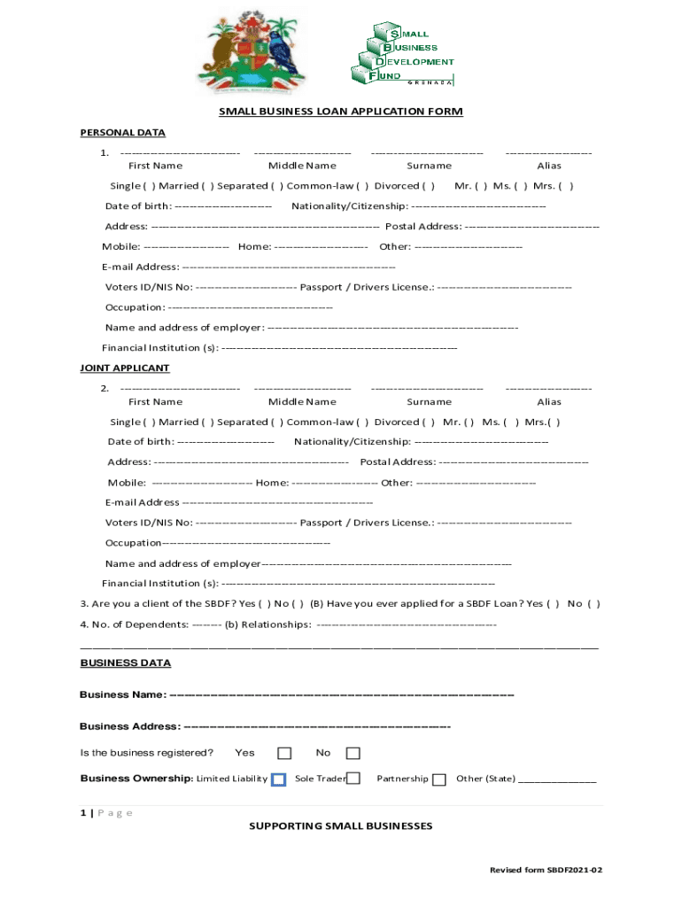 Fillable Online small business loan application form Fax Email Print ...