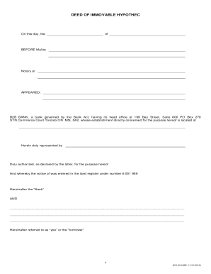 Fillable Online Standard charge terms - Quebec (En) - Deed of immovable ...