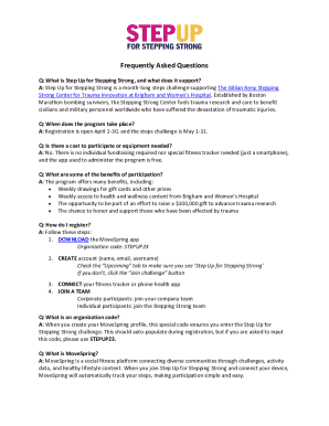 Fillable Online Step Up for Stepping Strong: Fitness Challenge to Help ...