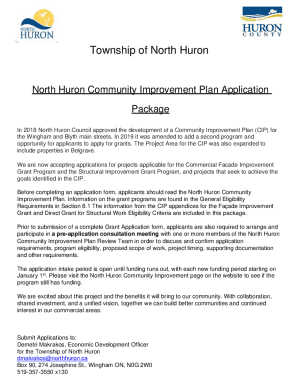 Fillable Online Community-Improvement-Plan-Application-Forms. ... Fax ...