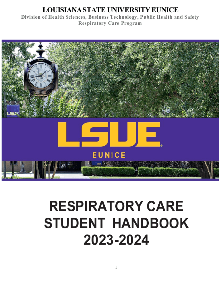 Fillable Online Respiratory Care, AS - Louisiana State University Eunice Fax Email Print - pdfFiller