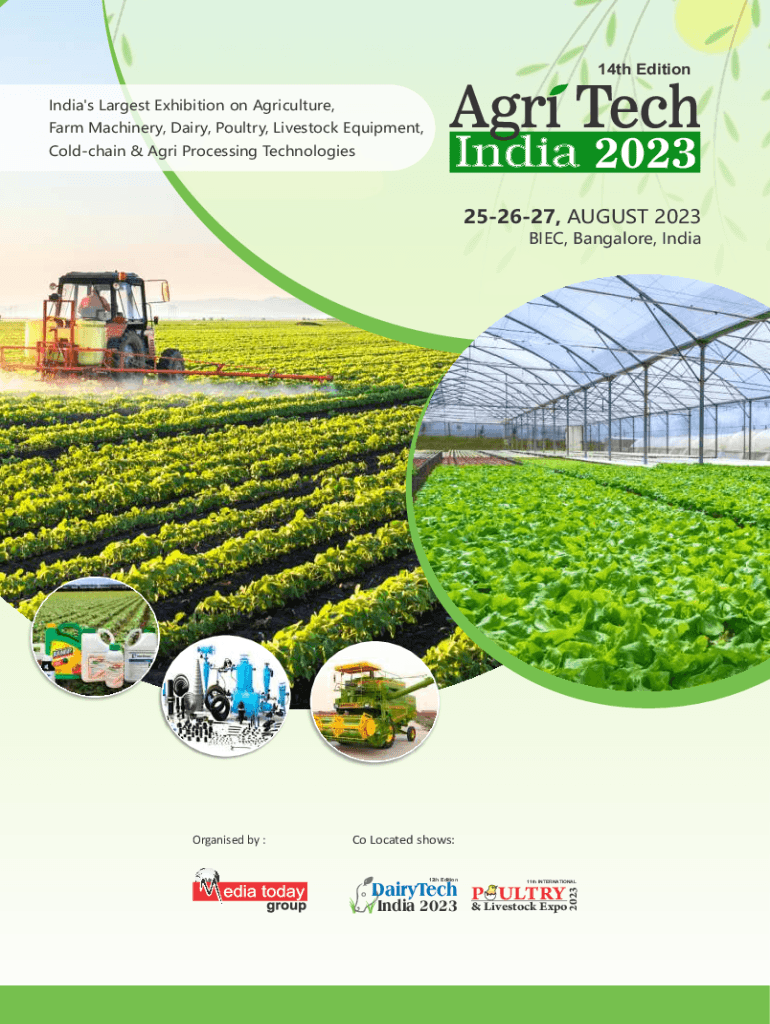 Fillable Online Agritech India - India's Largest Exhibition on ...