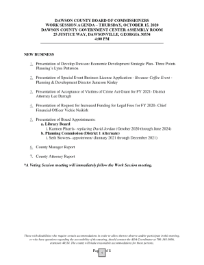 Fillable Online BOC Work Session Fax Email Print - pdfFiller