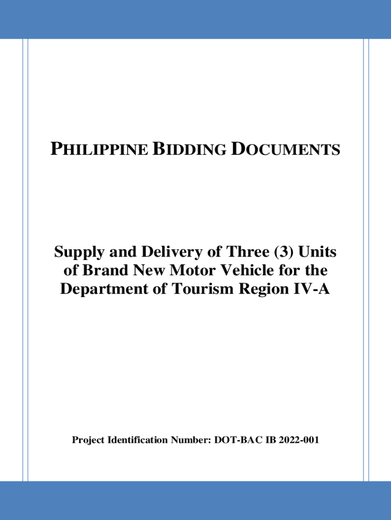 Fillable Online Supply and Delivery of Three (3) Units of Brand New Motor ... Fax Email Print ...