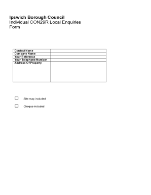 Fillable Online Individual New Con29 Enquiries form excl VAT.rtf Fax ...