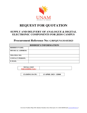 Fillable Online request for quotations (rfq) for supply and delivery of ...