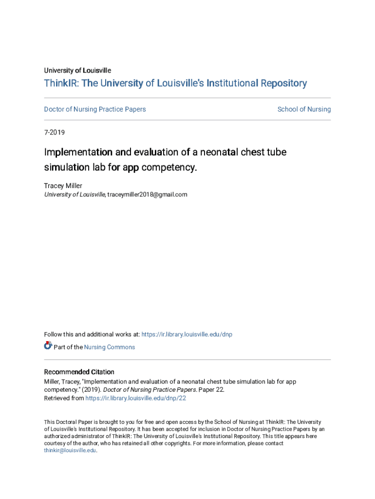 Fillable Online ir library louisville Implementation and evaluation of ...