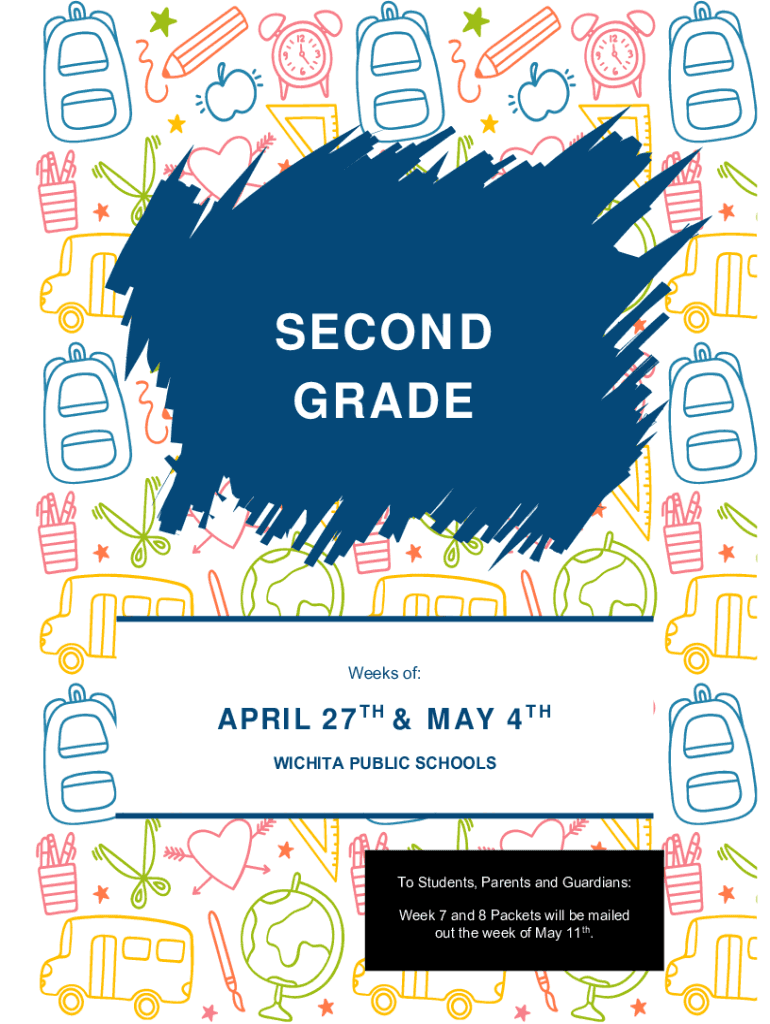 Fillable Online Second Grade Distance Learning Calendar Week of April ...
