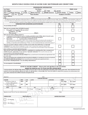 Fillable Online WPS COVID-19 VACCINE CLINIC QUESTIONNAIRE AND CONSENT FORM WITH MAP.pdf Fax ...