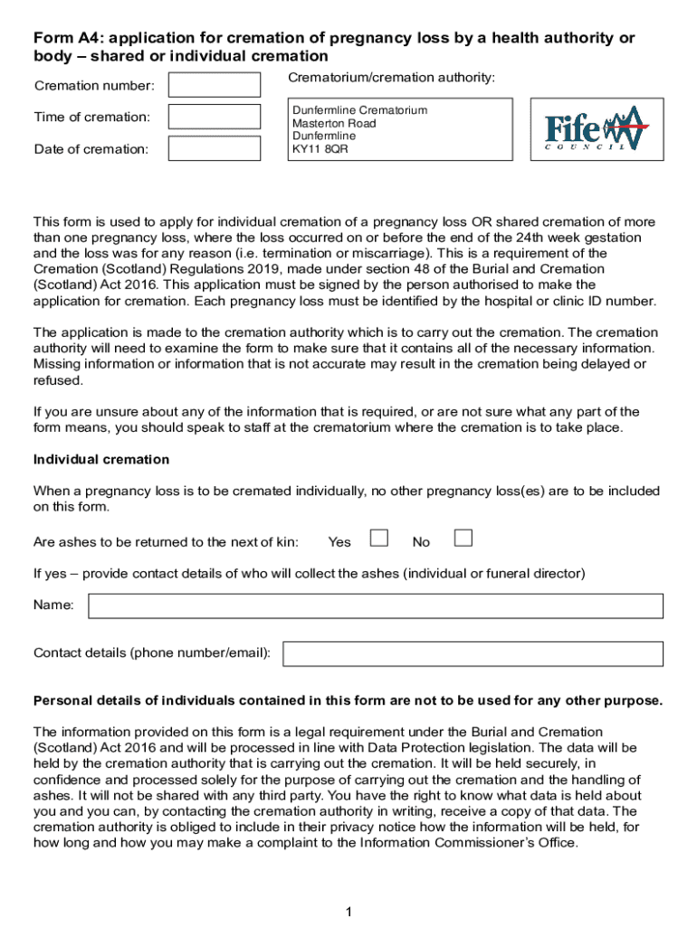 Fillable Online Bentley Crematorium and Cemetery Fax Email Print - pdfFiller