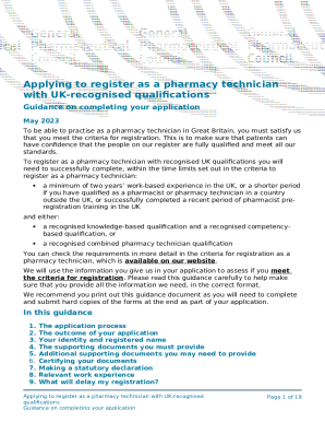 Applying to register as a pharmacy technician with UK-recognised ...