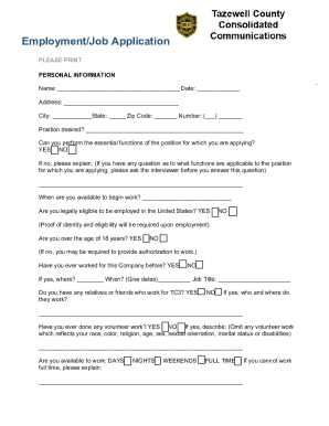 Fillable Online illinois dot employment application Fax Email Print ...