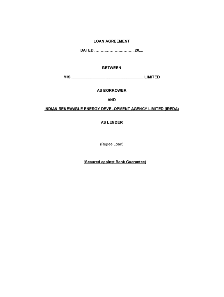 Fillable Online ABFL-OJPL - Common Rupee Loan Agreement (Execution ...