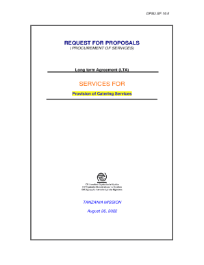 Fillable Online Request for Proposal For Long Term Agreement (LTA) for ...
