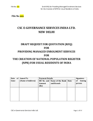 Fillable Online CSC E-GOVERNANCE SERVICES INDIA LTD. NEW DELHI Fax ...