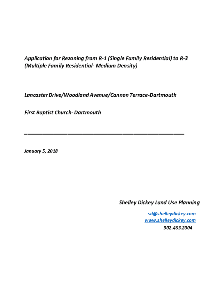 Fillable Online Application for Rezoning from R-1 (Single Family ...