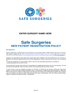 Fillable Online New Patient Registration Form (GMS1) V2 Fax Email Print ...